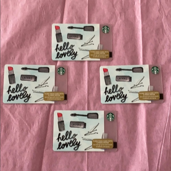 Starbucks | Other | Rare Starbucks Make Up Gift Card Beauty Lovely 4 ...